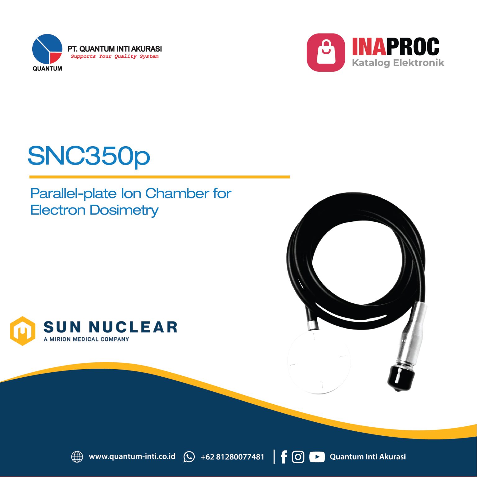 Parallel-plate ionization chamber SNC350p - PT. QUANTUM INTI AKURASI